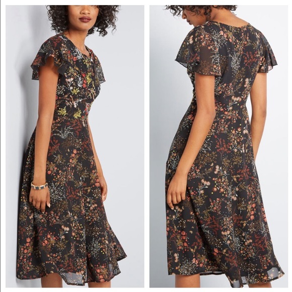 Modcloth | Dresses | Modcloth Embellished To Perfection Floral Dress ...